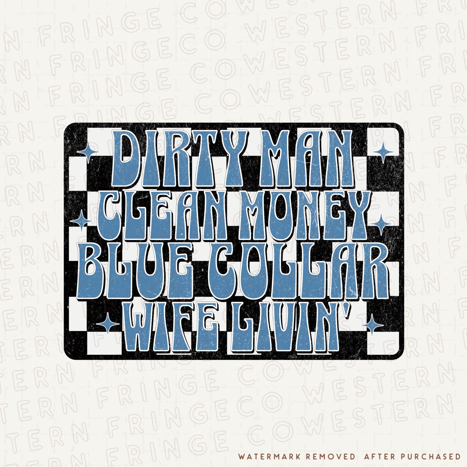 Blue Collar Wife Design, Retro Sublimation Shirt Png, Commercial Use ...