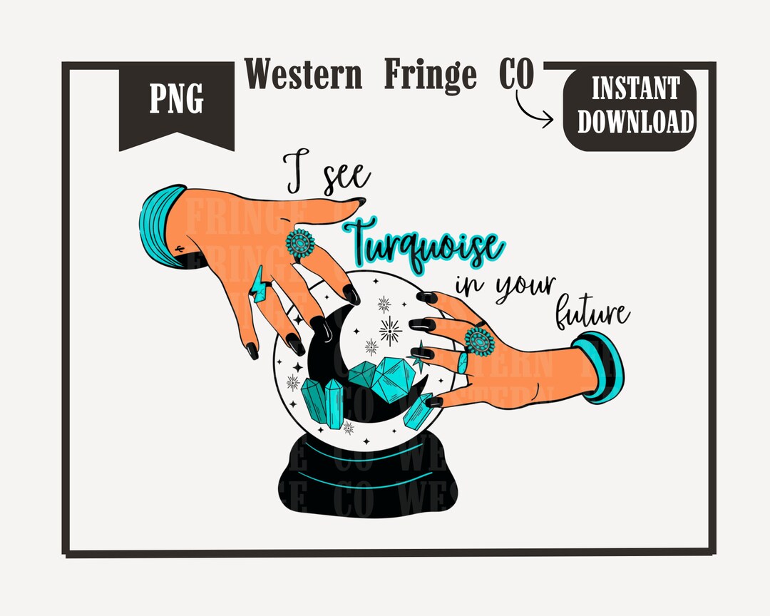 Western Fortune Teller Svg, Turquoise Western Png, Grunge Cowgirl Svg ...