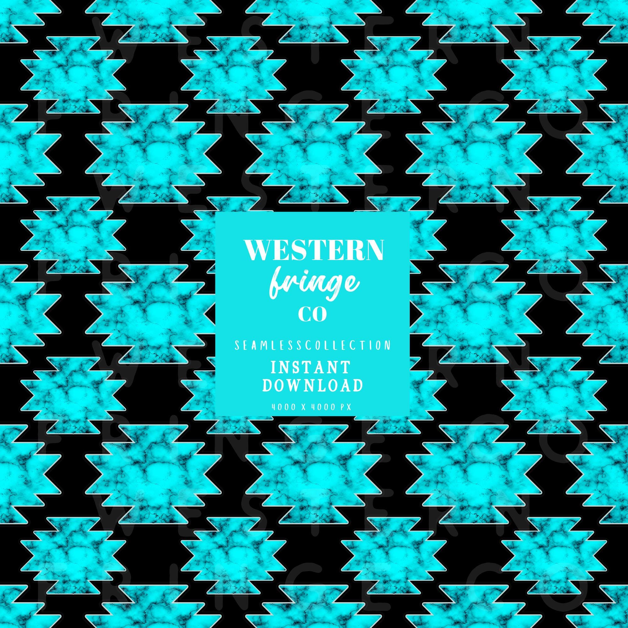 Western Pattern Png, Western Seamless Pattern File, Country Turquoise ...