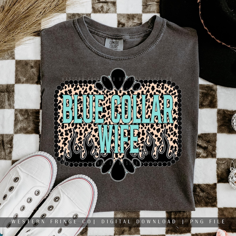 Blue Collar Sublimation Design, Western Cowboy Graphic Design, Country ...