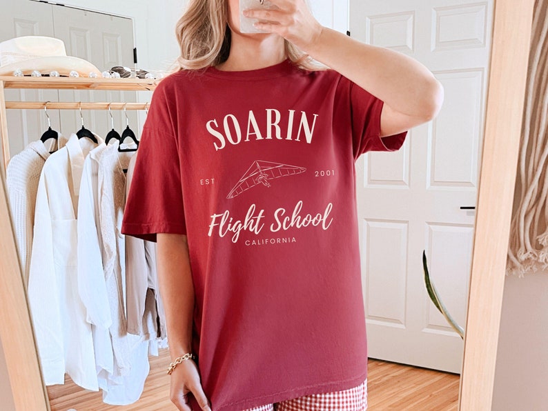 Soaring Flight School Shirt, Comfort Colors 1717 Oversized Shirt, Theme ...