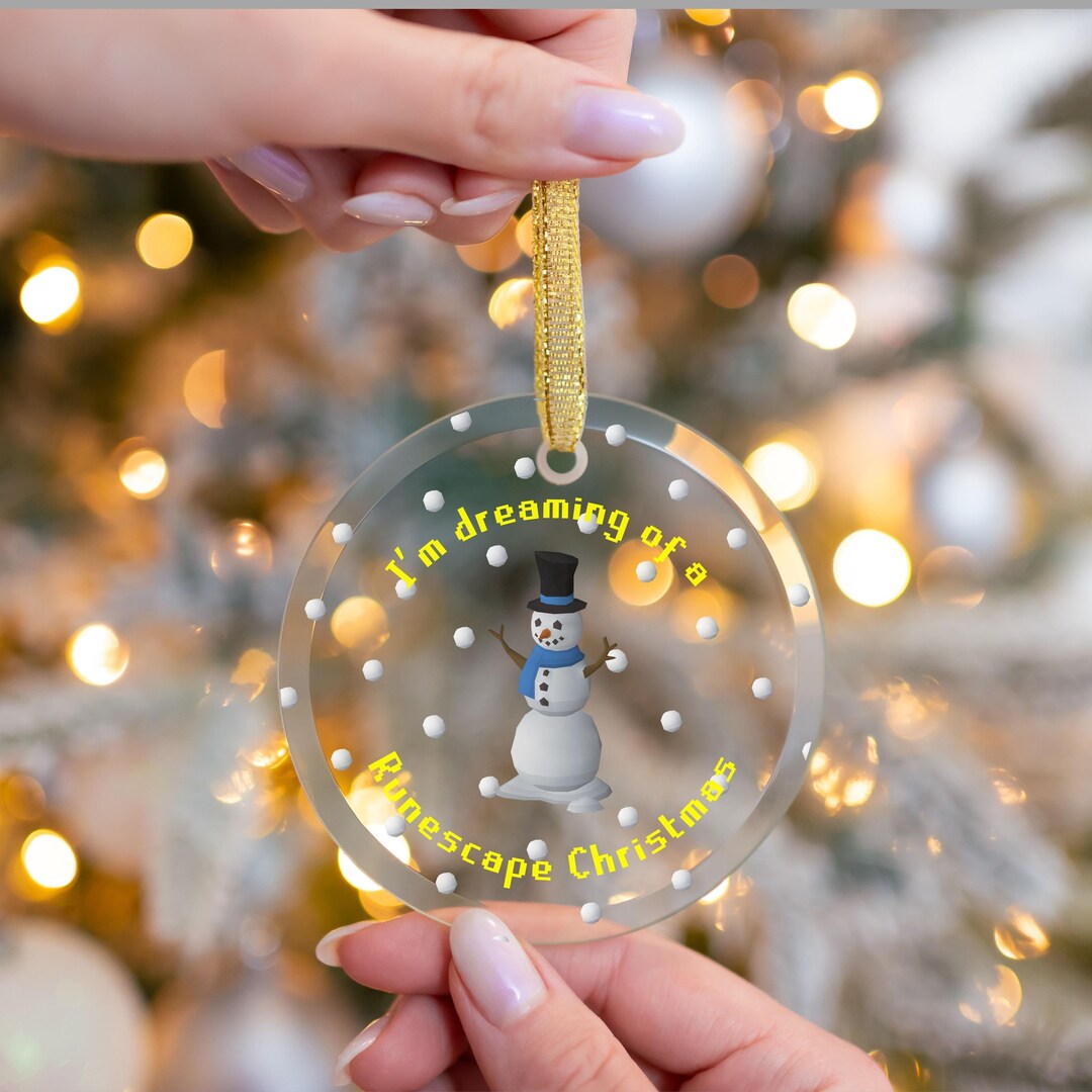 OSRS Christmas Snowman Ornament, Runescape Christmas Gift for Gamer ...