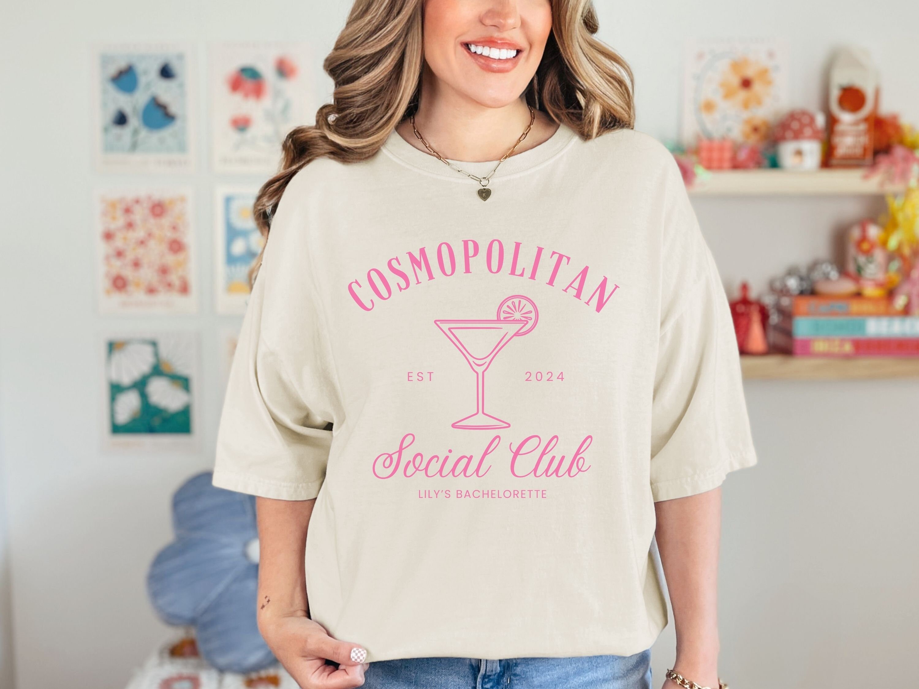 Cosmopolitan Social Club Shirt, Custom Bachelorette Party T-shirts ...