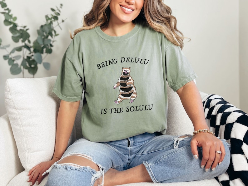 Funny Animal Meme Shirt, Being Delulu is the Solulu T-shirt, Joke Gift ...