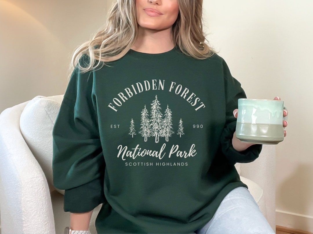 Forbidden Forest National Park Sweatshirt, Cute Minimalist Marauders ...