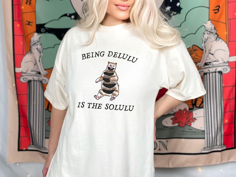 Funny Animal Meme Shirt, Being Delulu is the Solulu T-shirt, Joke Gift ...
