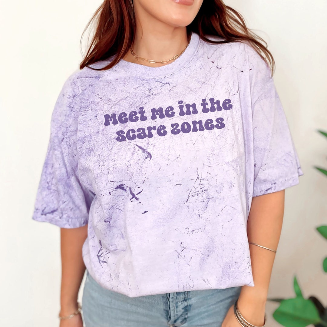 Meet Me in the Scare Zones Tie Dye Tee, Comfort Colors Oversized Shirt ...