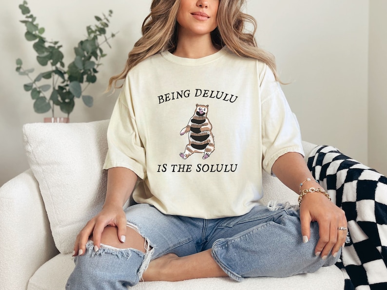 Funny Animal Meme Shirt, Being Delulu is the Solulu T-shirt, Joke Gift ...