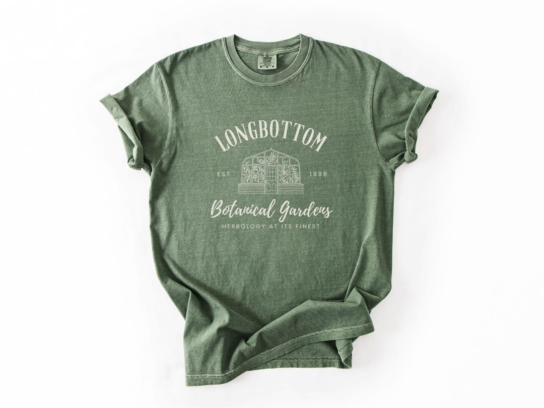Longbottom Botanical Gardens Shirt, Cute Minimalist Wizarding Boxy Tee ...