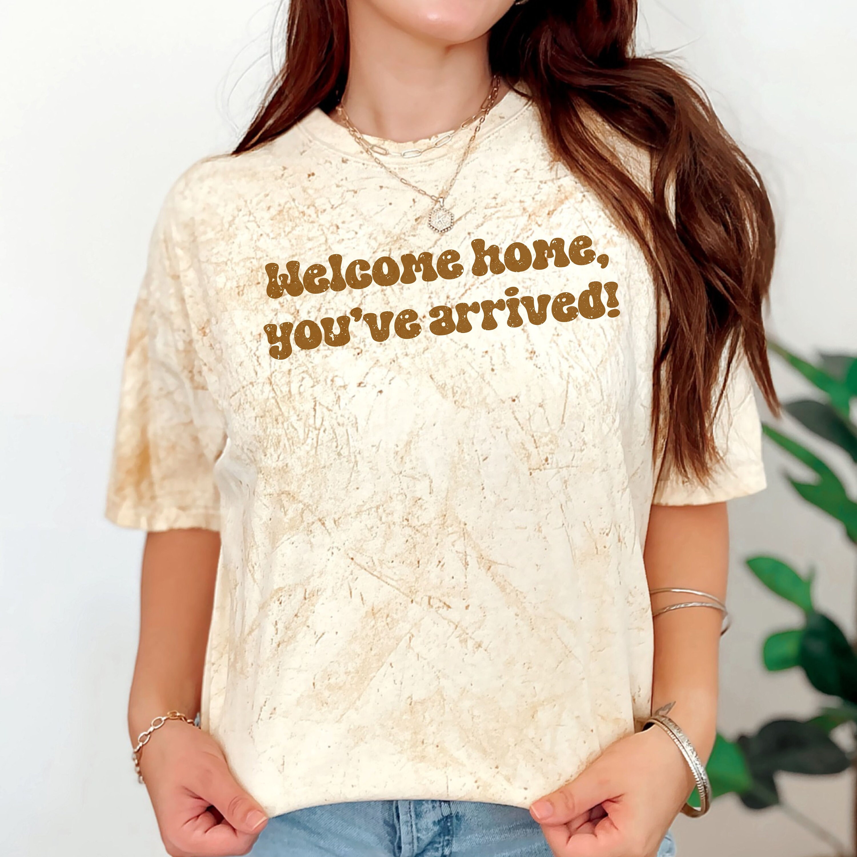 Welcome Home You've Arrived Tie Dye Tee, Comfort Colors Oversized Shirt ...
