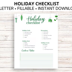 Holiday Decor Planning and Christmas Checklist, Festive Season ...