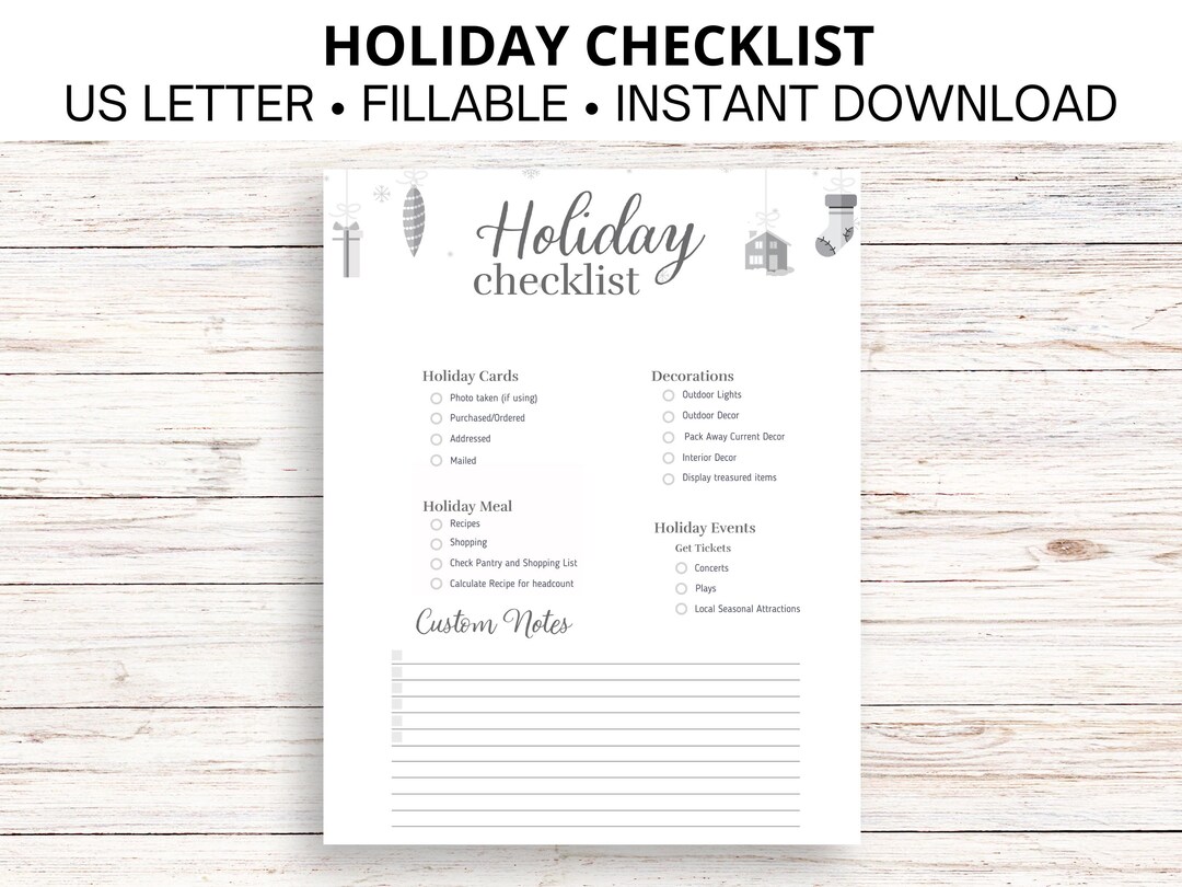 Holiday Task List, Christmas Checklist, Decor Planning, and Festive ...