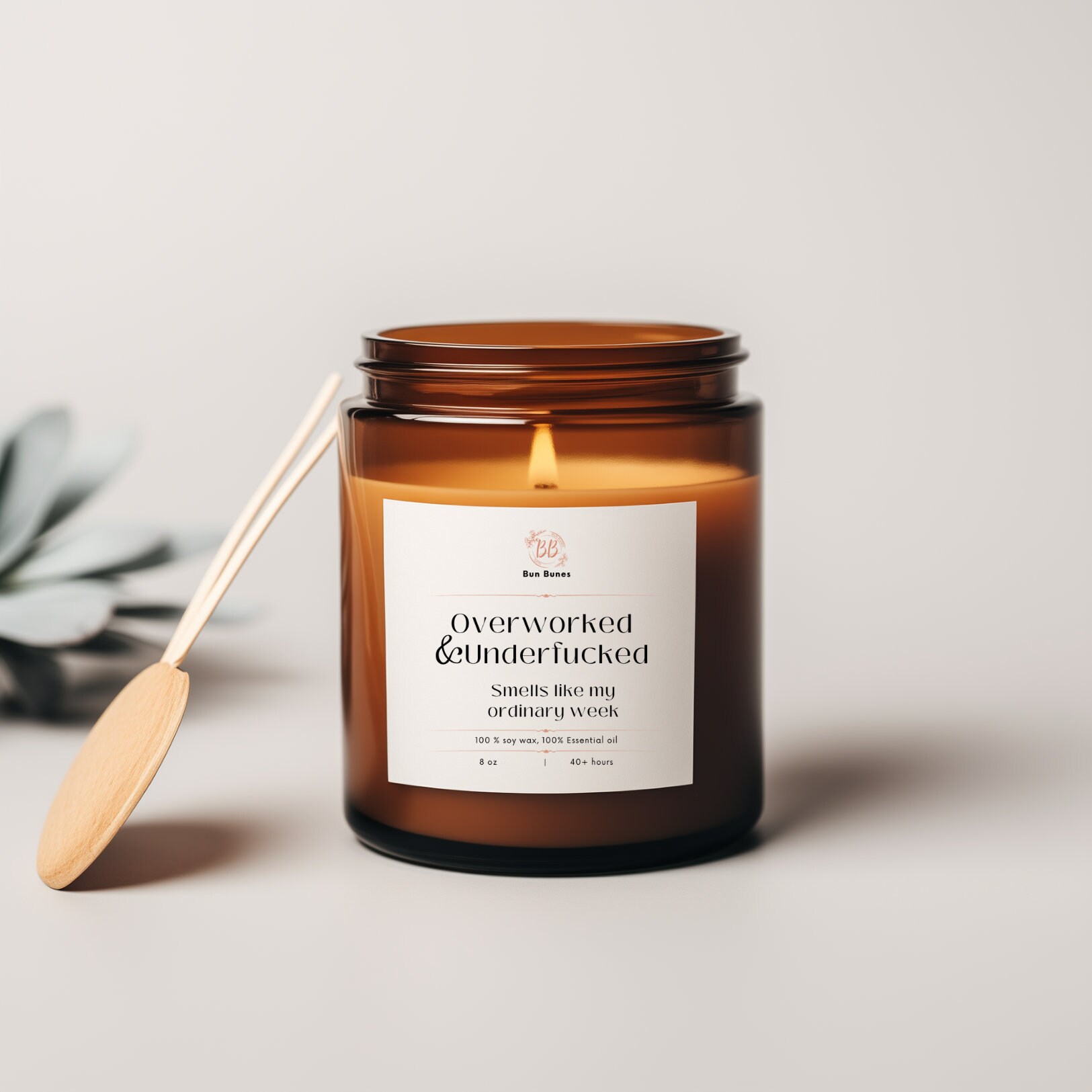 Overworked and Underfucked Essential Oil Soy Wax Candle - Etsy