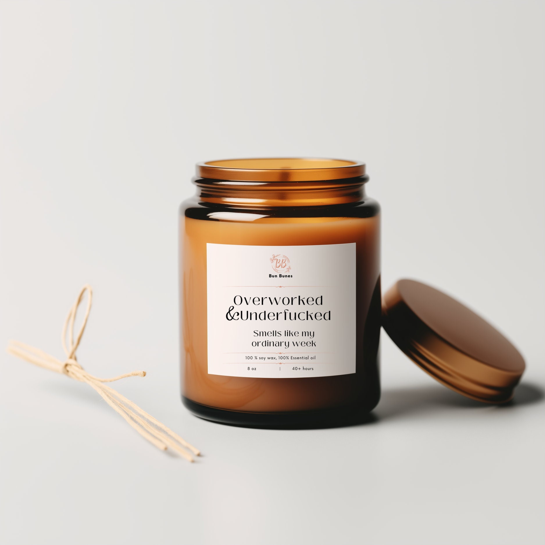 Overworked and Underfucked Essential Oil Soy Wax Candle - Etsy