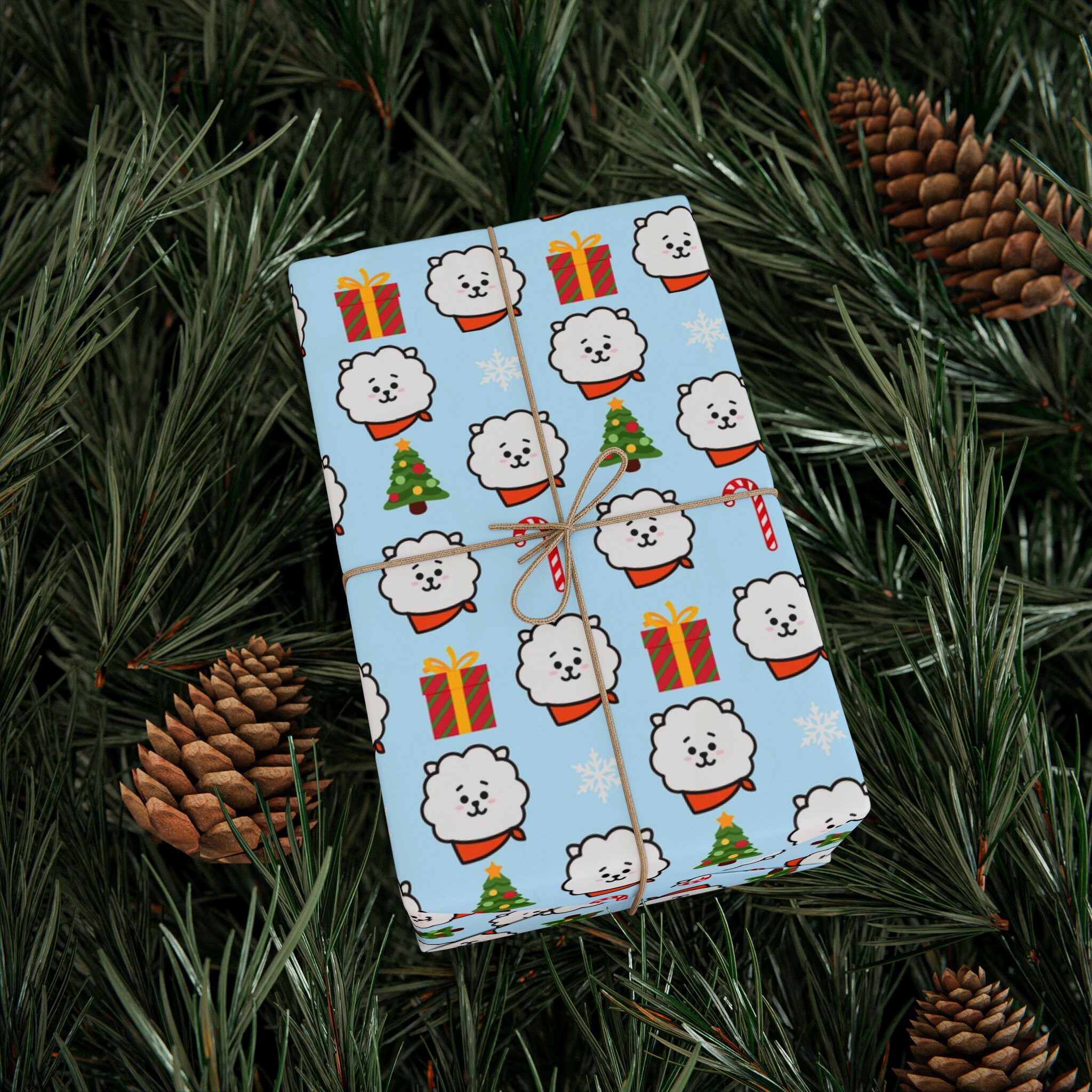 BTS Jin BT21 RJ Holiday Wrapping Paper for BTS Fans of Jin - Etsy