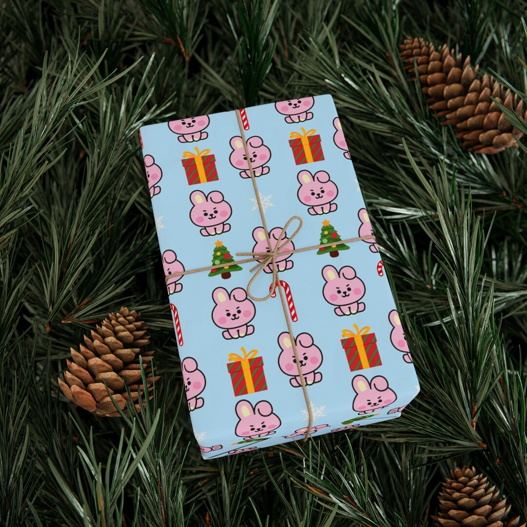 BTS Junkook BT21 Cooky Holiday Wrapping Paper for BTS Fans of - Etsy