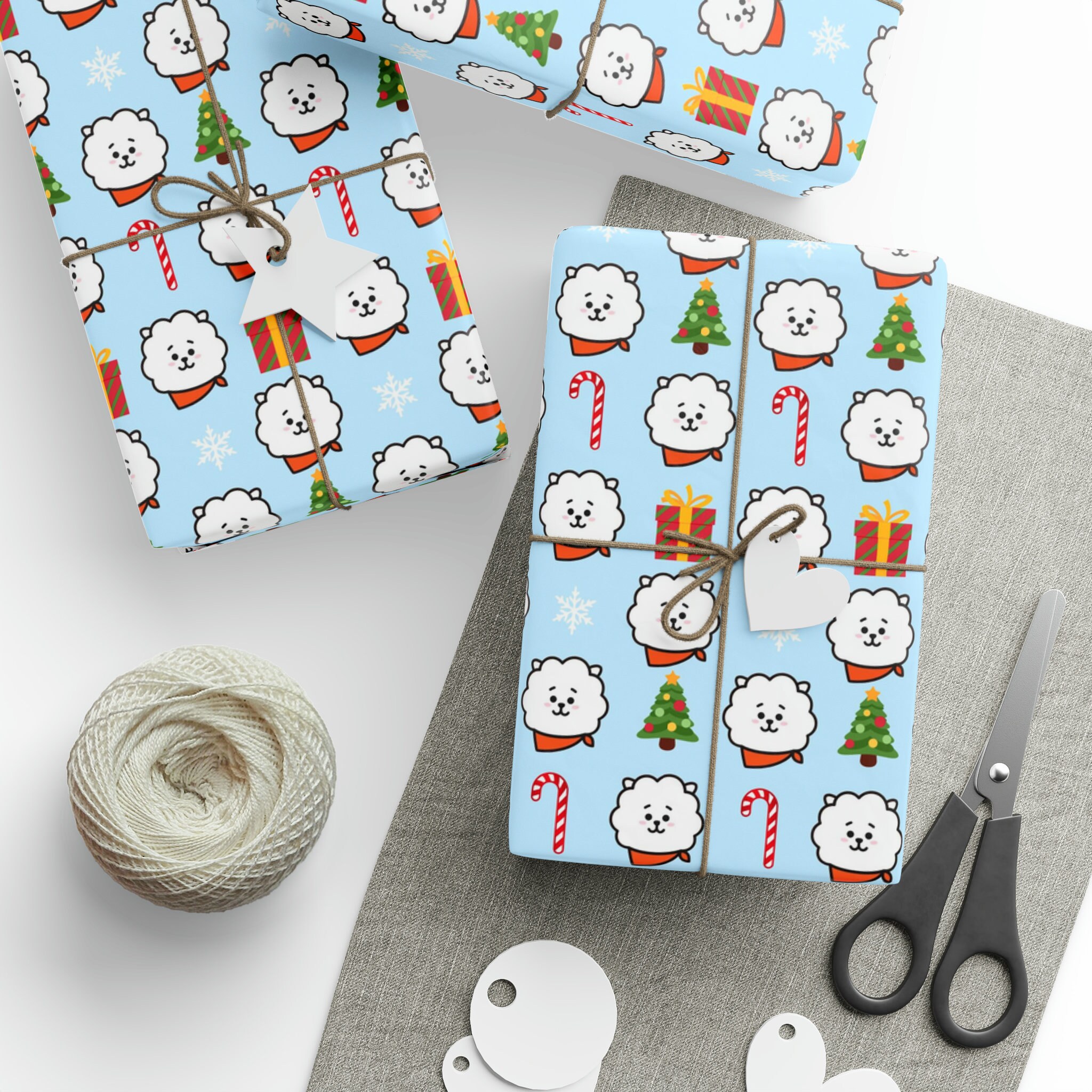 BTS Jin BT21 RJ Holiday Wrapping Paper for BTS Fans of Jin - Etsy