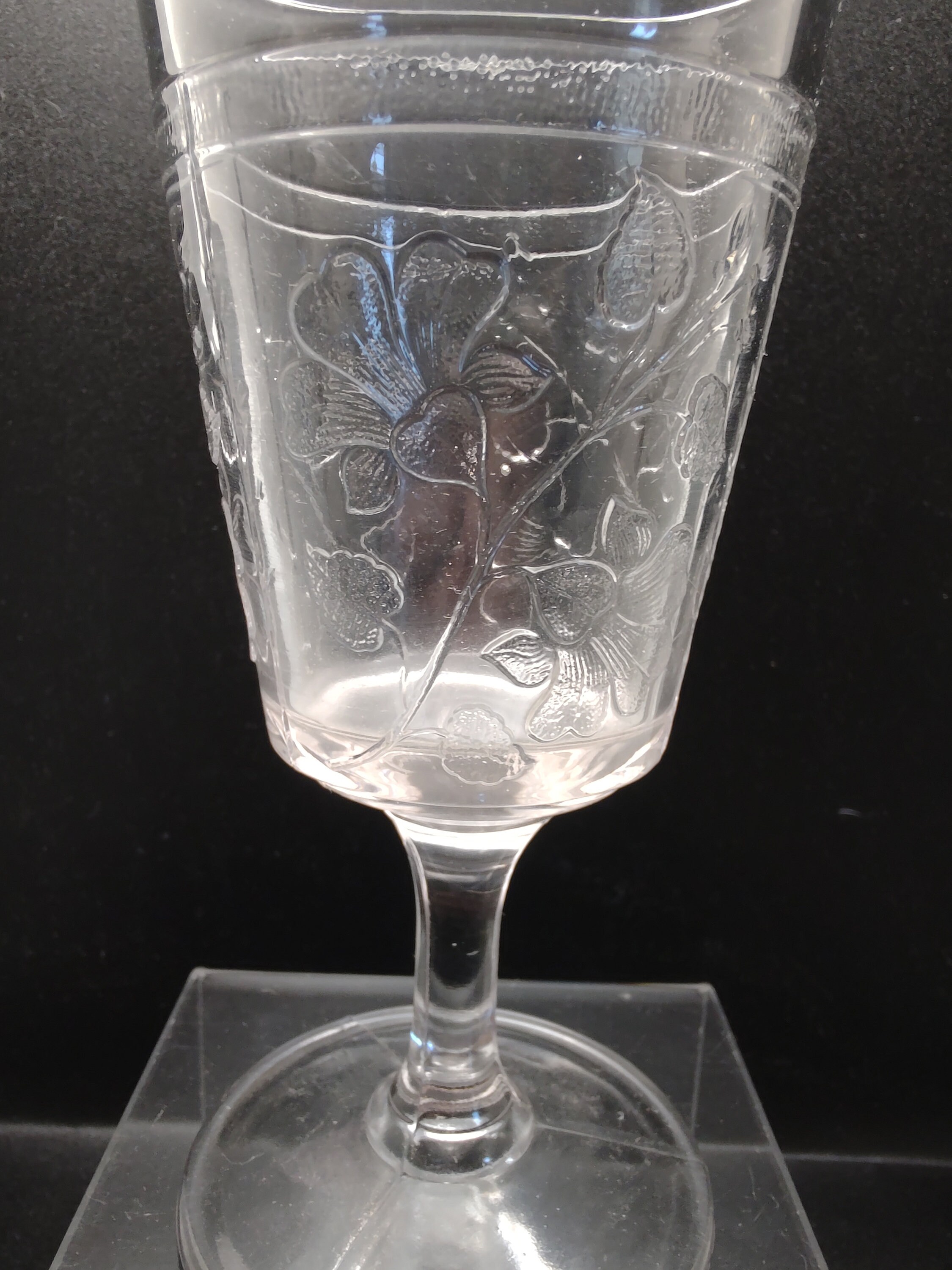 Nova Scotia Glass Co Floral Goblet Antique EAPG SCARCE - Etsy