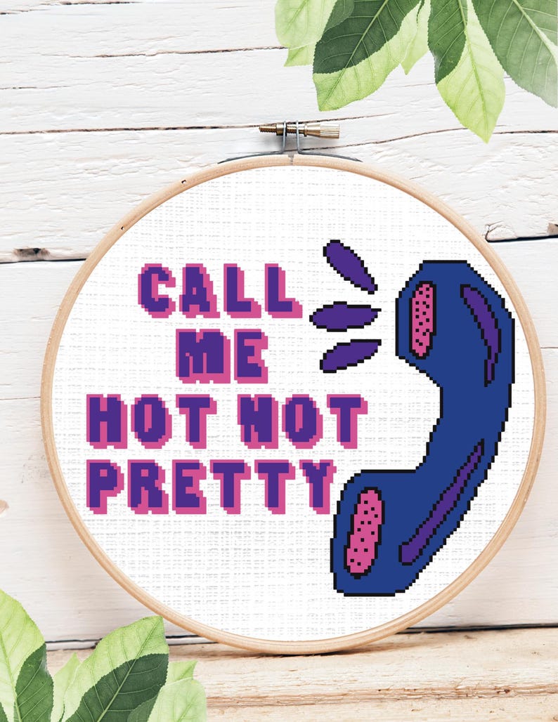Call Me Hot Not Pretty Cross Stitch PATTERN - Etsy