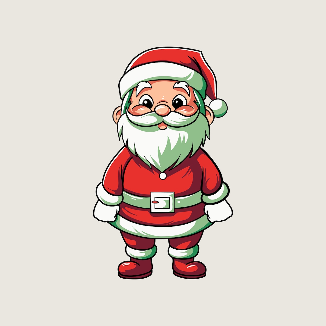 Santa Design, Santa SVG, Santa PNG, Santa Graphic, Christmas Design ...