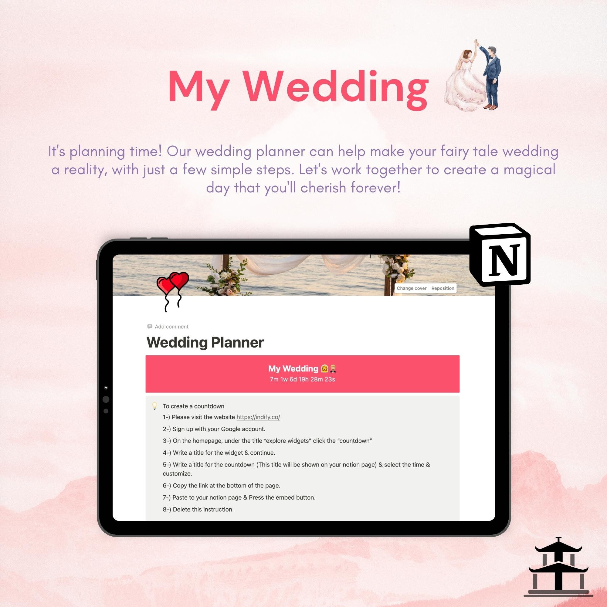 Notion Template, Wedding Planner Template, Custom Wedding Planner ...