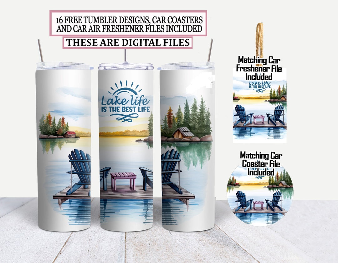 20 Oz Lake Life Sublimation Tumbler Wrap Design, PNG Wrap, Instant ...