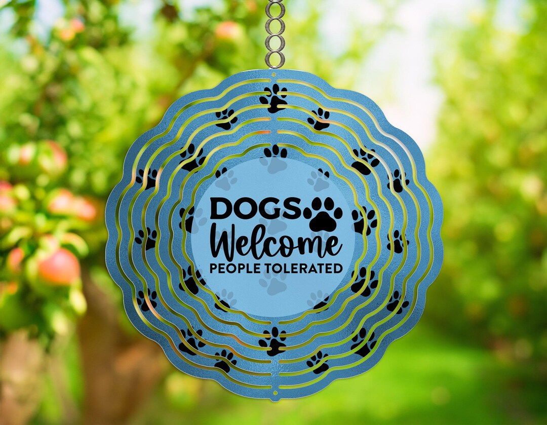 Dog's Welcome Wind Spinner PNG, Funny Dog Lover Wind Spinner ...