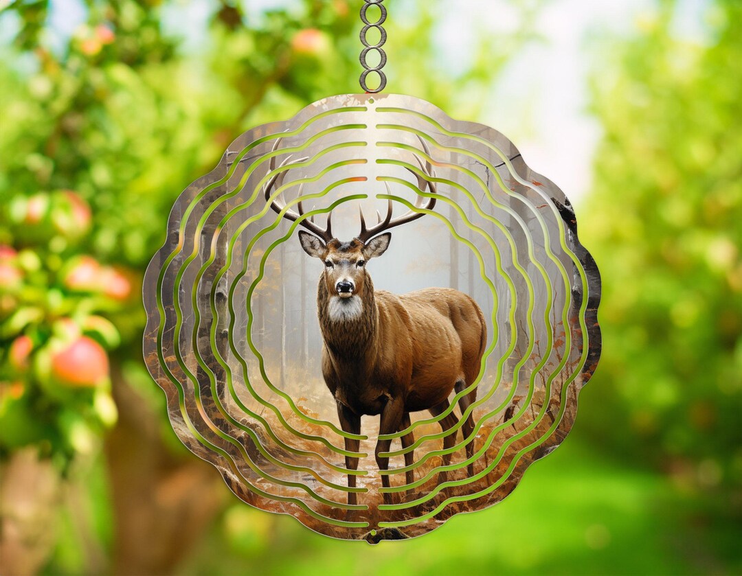 Buck Deer Wind Spinner Design PNG Wildlife Nature Sublimation Art ...
