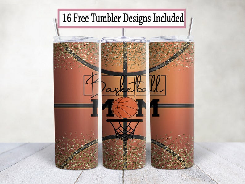 Basketball Mom 20 Oz Skinny Tumbler Wrap Sublimation Design, Png ...