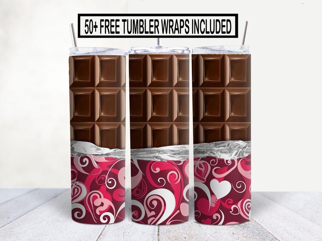 Candy Bar Sublimation Tumbler Wrap Design Chocolate Candy Bar 20 Oz ...