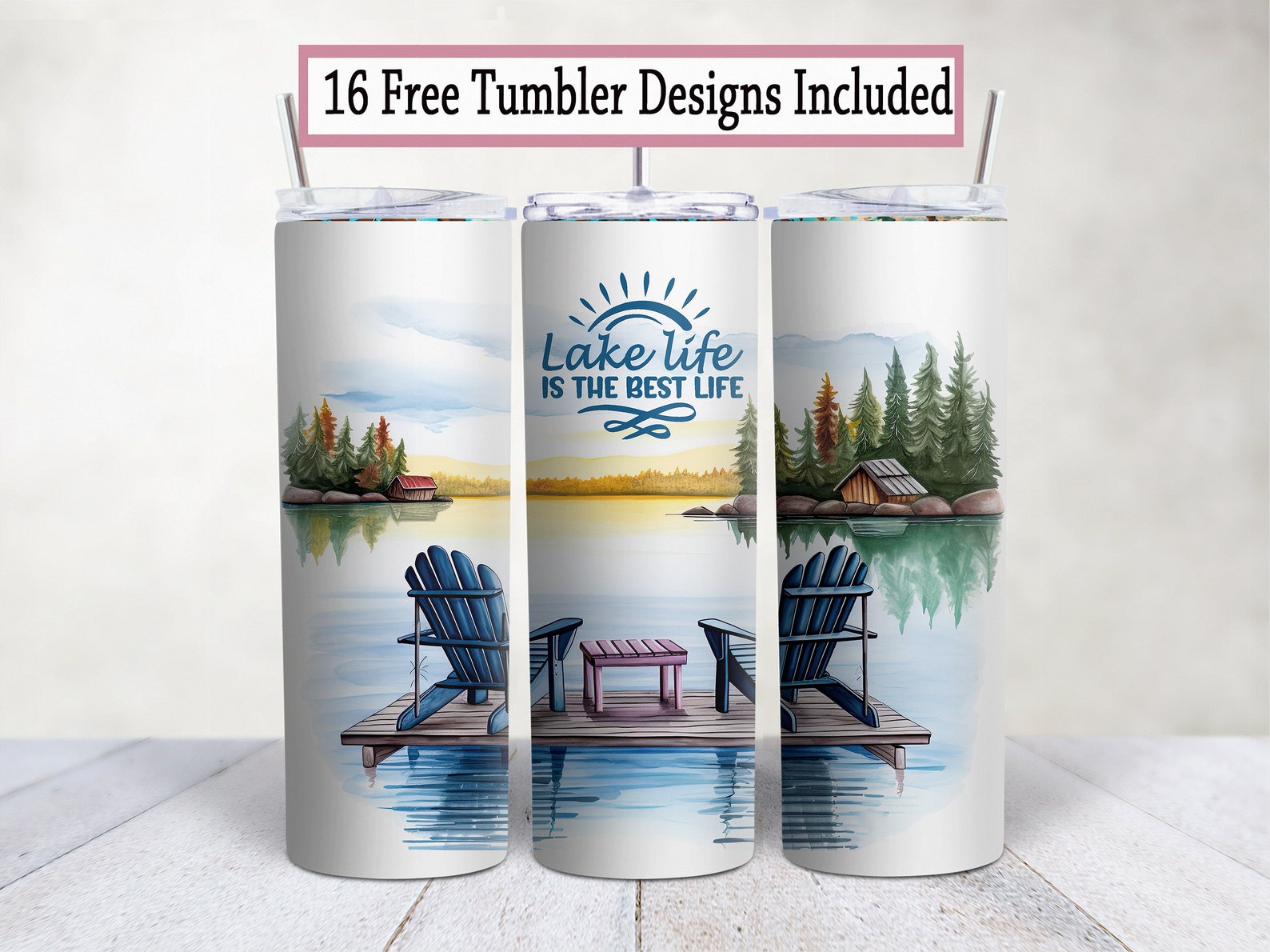 20 Oz Lake Life Sublimation Tumbler Wrap Design, PNG Wrap, Instant ...