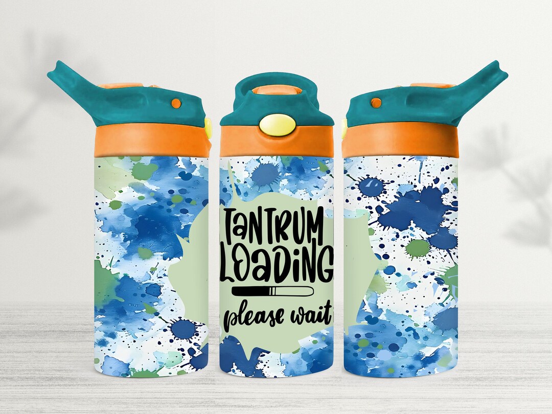 Tantrum Loading Sippy Cup Tumbler Wrap: Funny Kids Design (PNG Digital ...