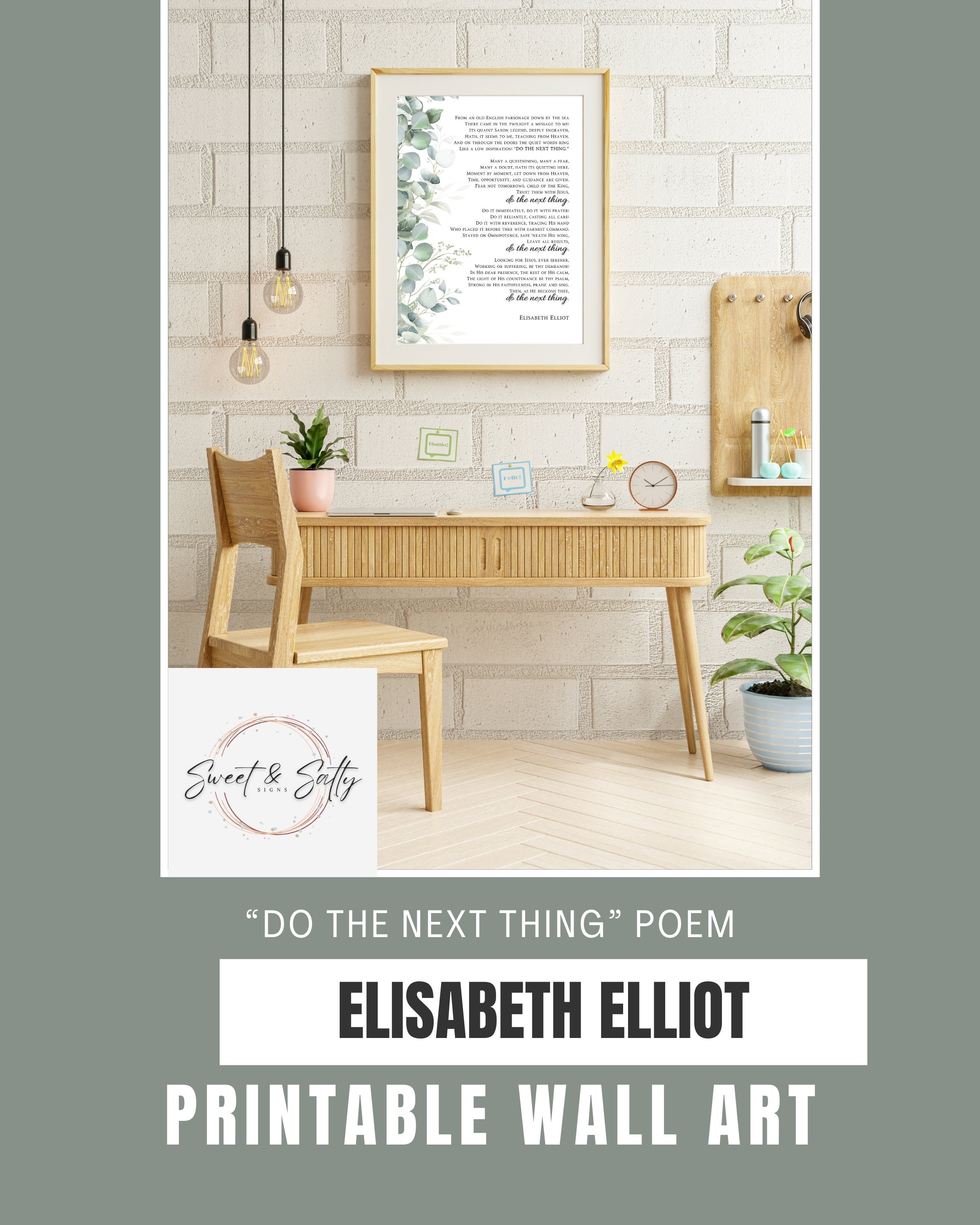 Elisabeth Elliot Poem | Do the Next Thing | Christian Wall Art ...