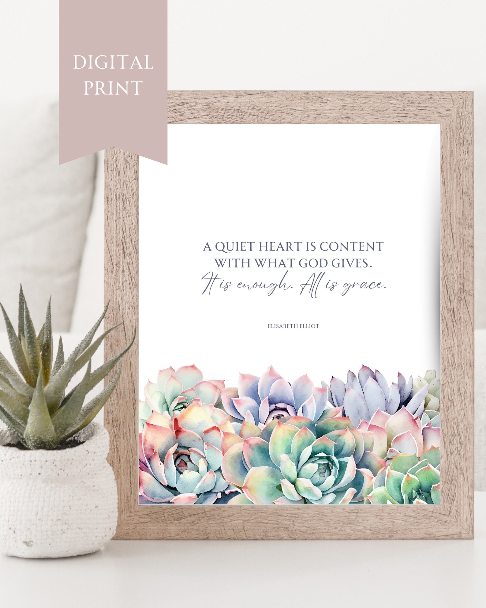 Elisabeth Elliot Quote | A Quiet Heart is Content With What God Gives ...