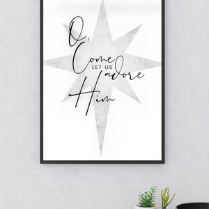 O Come Let Us Adore Him | Christmas Carol Digital Print | Christian ...