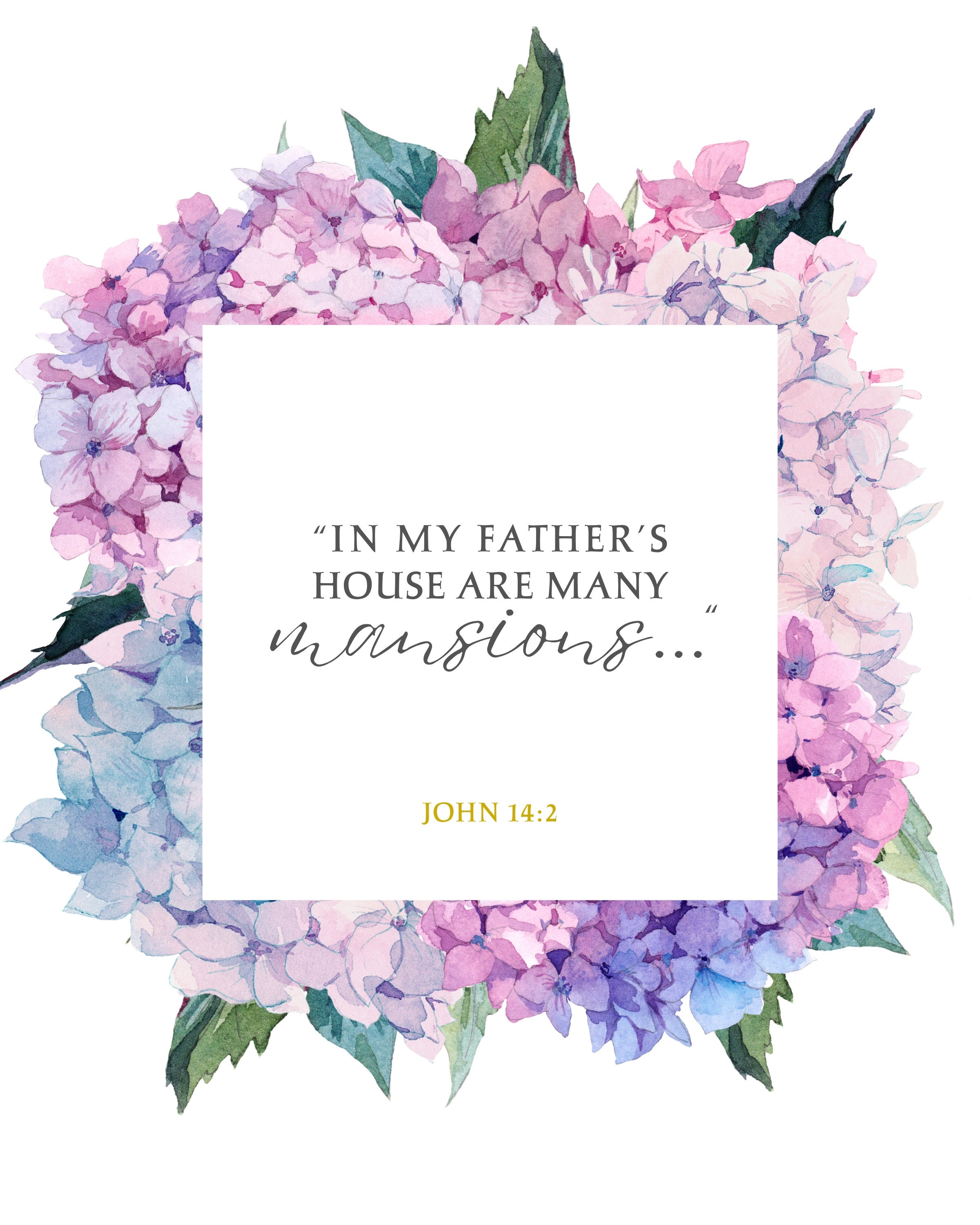 John 14:2 Art Print | in My Father's House Are Many Mansions ...