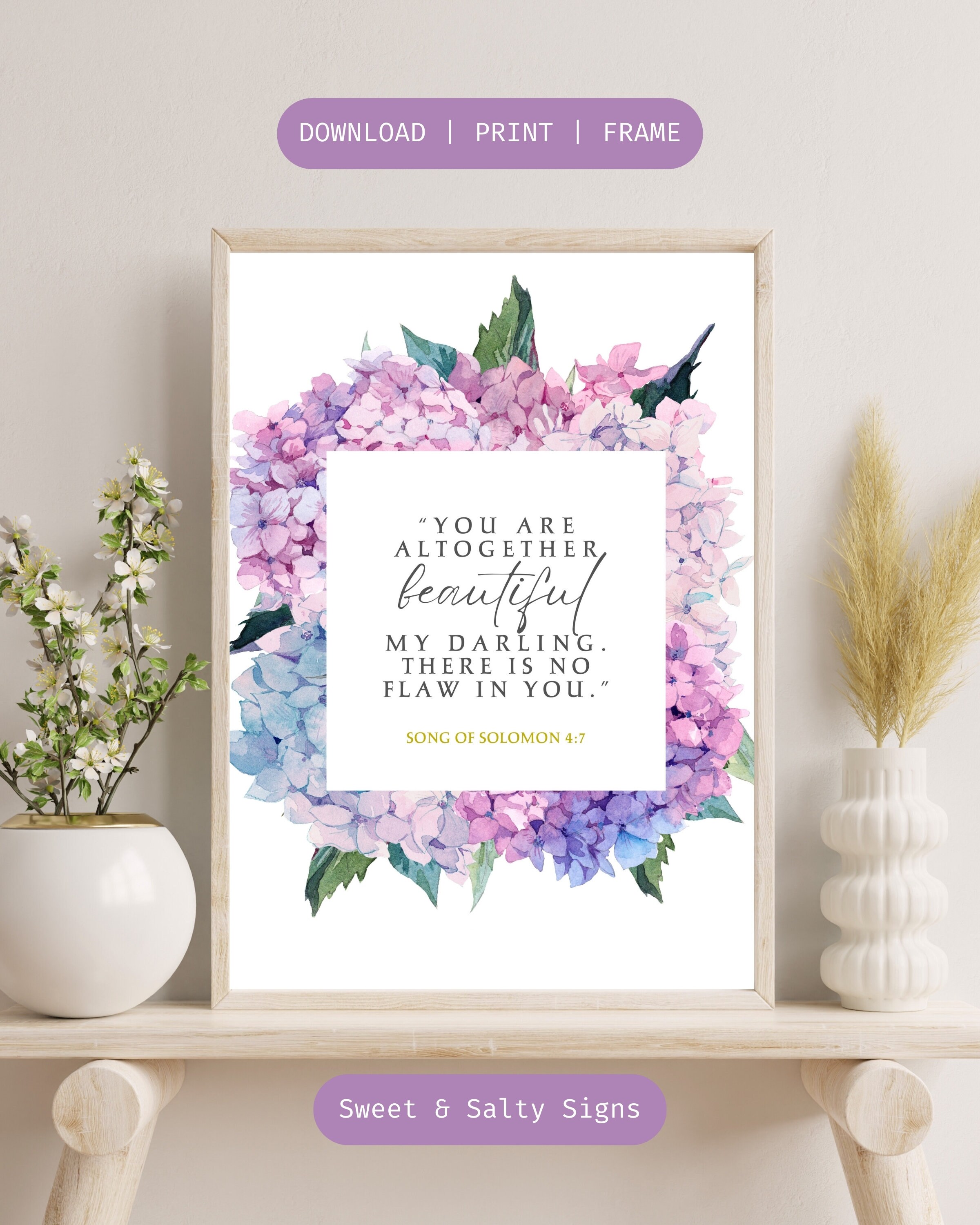 Song of Solomon 4:7 you Are Altogether Beautiful, My Darling. There is ...