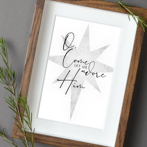 O Come Let Us Adore Him | Christmas Carol Digital Print | Christian ...