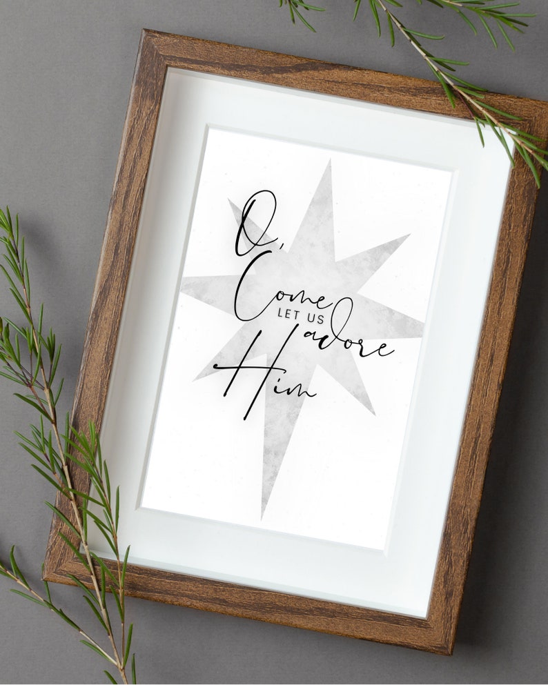 O Come Let Us Adore Him | Christmas Carol Digital Print | Christian ...