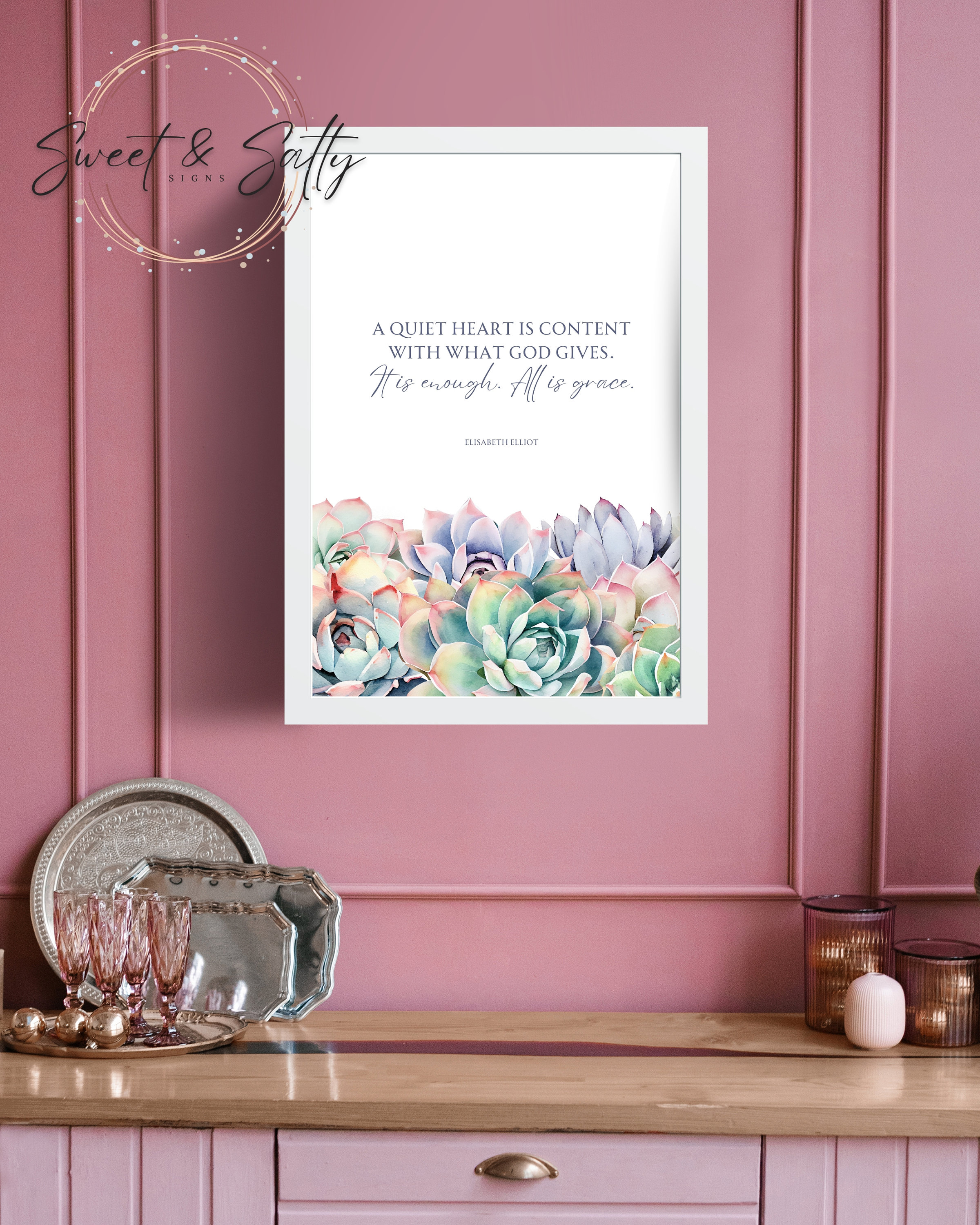 Elisabeth Elliot Quote | A Quiet Heart is Content With What God Gives ...