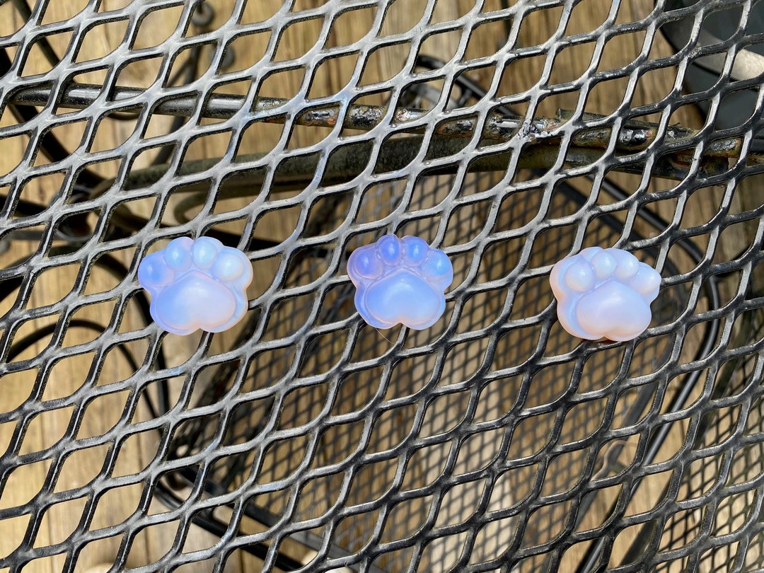 Rose Opalite Cat Paw Crystal Carving - Etsy