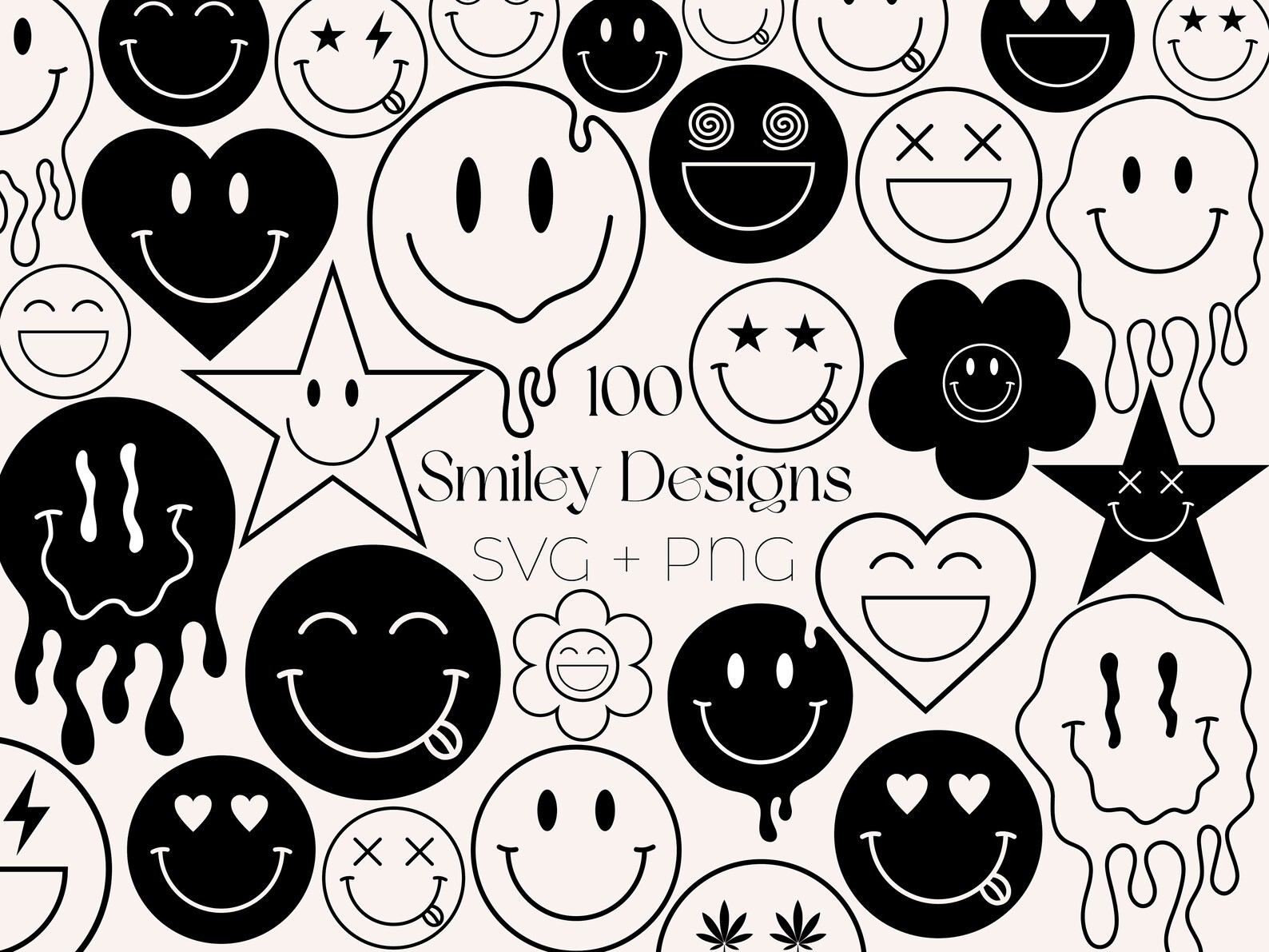 Smiley Svg Bundle Smiley Faces Png Retro Smiley Svg Smiley Png - Etsy