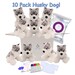 10 Pack Make Your Own Husky Dog Party Kit White T-shirts10husky Dog Stuffable Plushie Kids ...