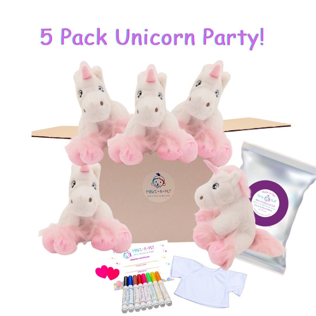 White Unicorn Kit 5 Pack Make Your Own Unicorn Party With or Without T ...