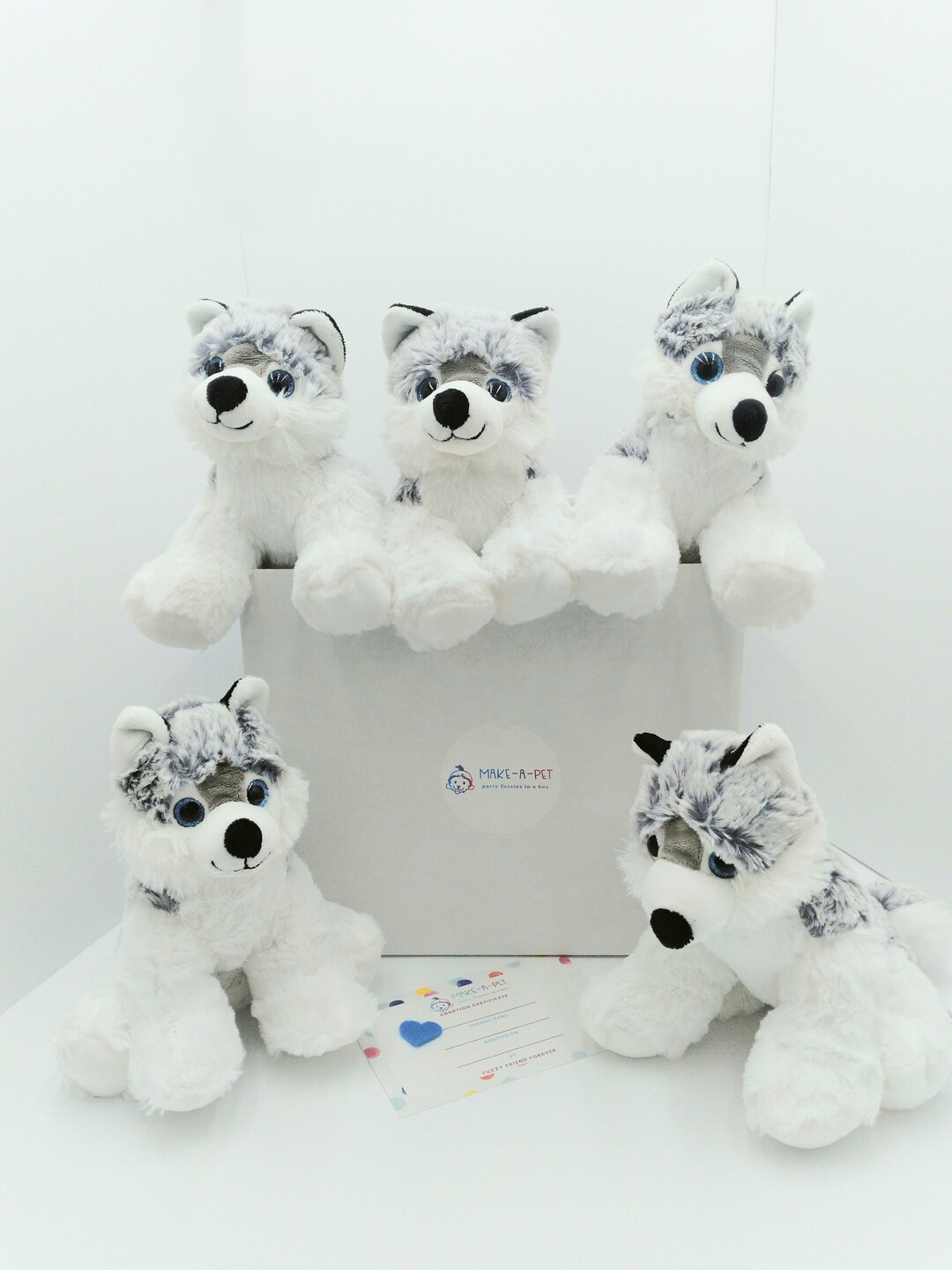 Basic 5 Pack Make Your Own Husky Dog Party Kit10husky Dog Stuffable ...