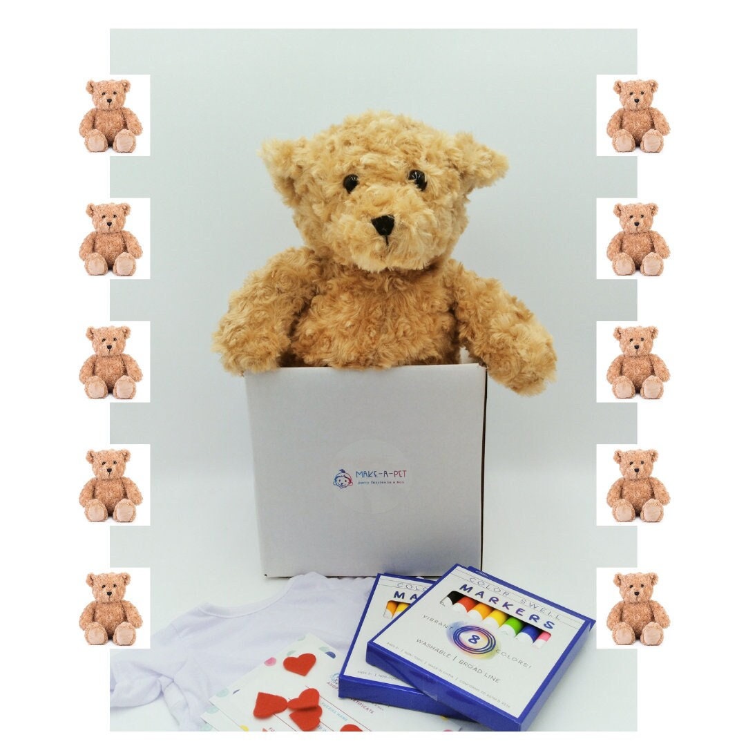 10 Pack Make Your Own 16 Teddy Bear Party Kit White T-shirts 16 Bear ...