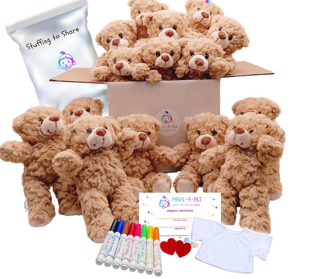 20 Pack Make Your Own 10" Teddy Bear Kit With/without Shirts or ...