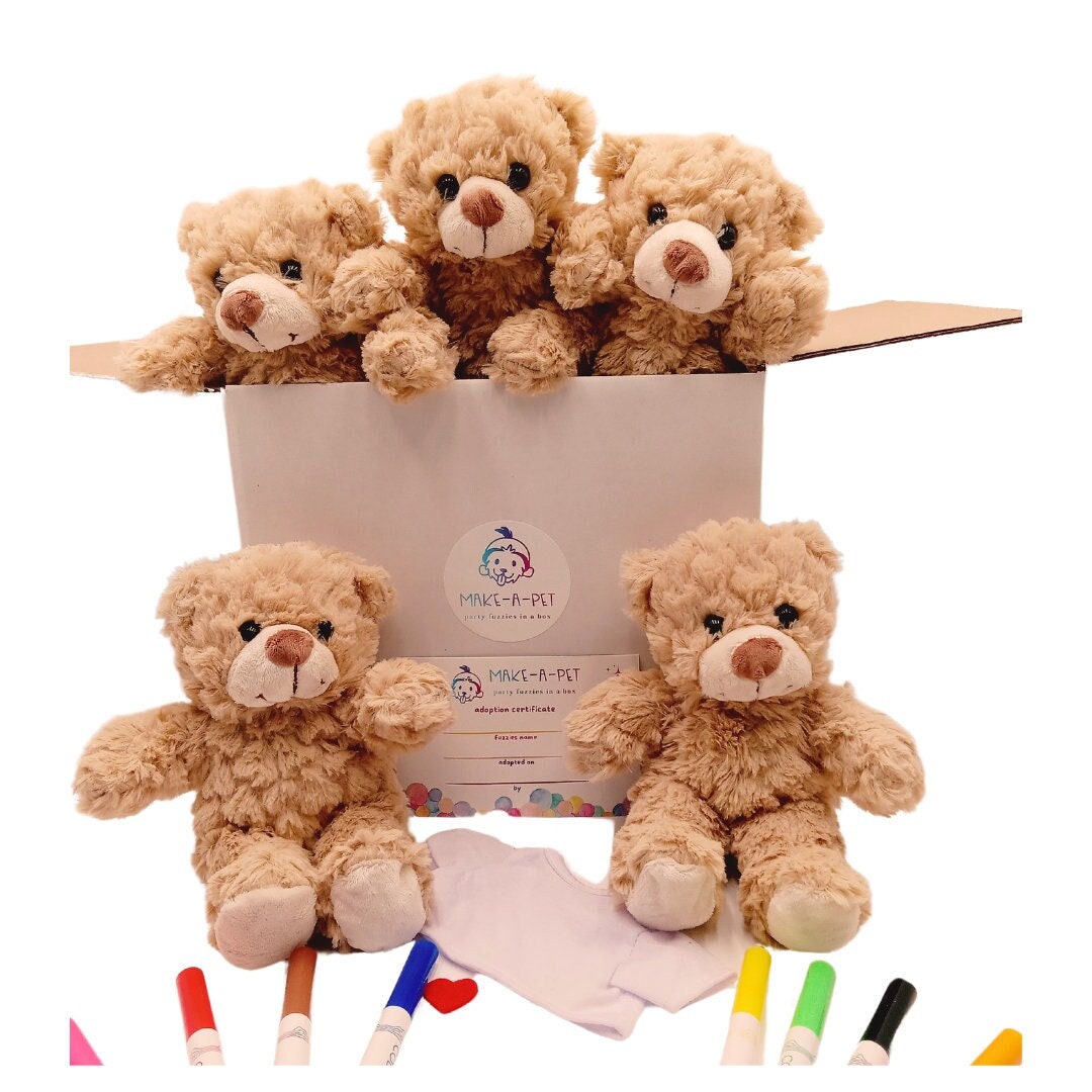Teddy Bear 5 Pack Make Your Own Bear Kit With/without T-shirts or ...