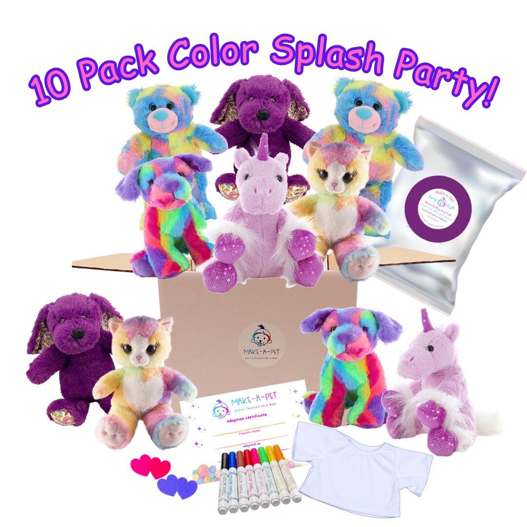 10 Pack Make Your Own 8 Mix Color Splash Party Kit With or Without ...