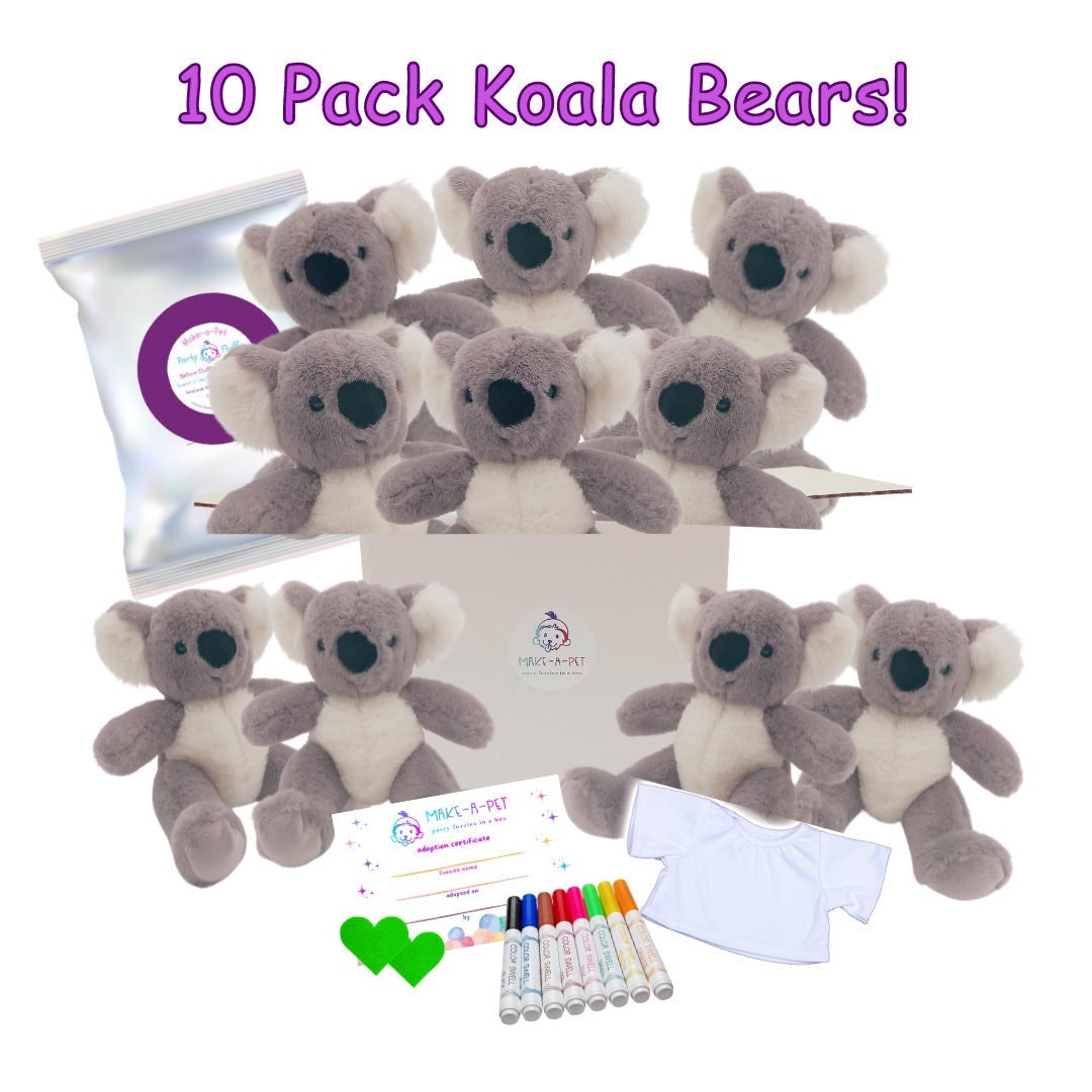 Ten Pack Make Your Own 10" Koala Bear Party Kit With/without Shirts or ...